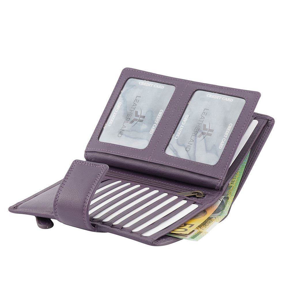 New Genuine Full Grain Leather Unisex RFID Cards Wallet Purse