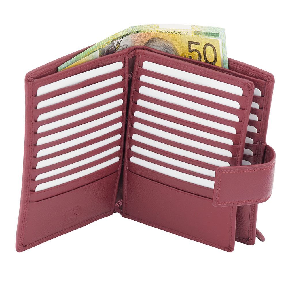 New Genuine Full Grain Leather Unisex RFID Cards Wallet Purse