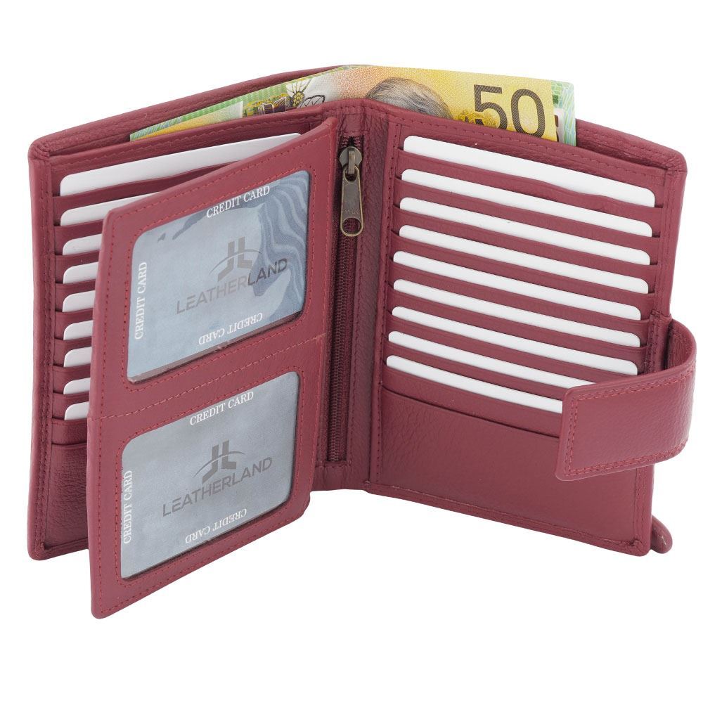 New Genuine Full Grain Leather Unisex RFID Cards Wallet Purse