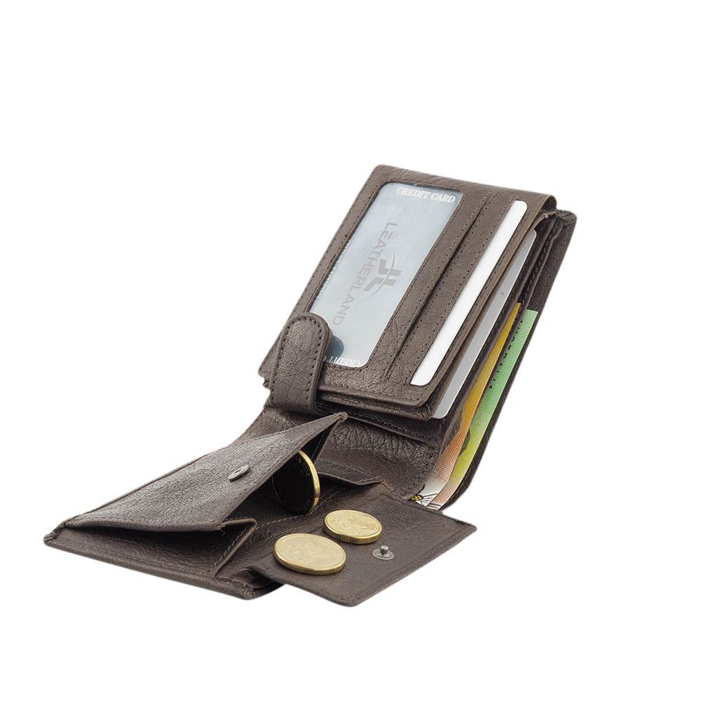 Genuine Leather RFID Protected Wallet with Coin Section